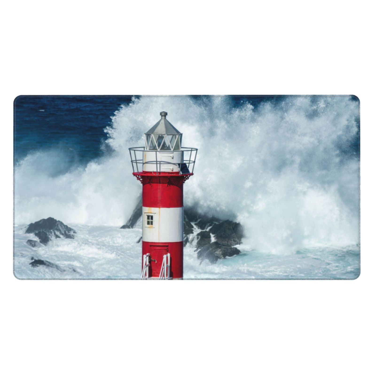 Bingfone Circular Lighthouse Large Gaming Mouse Pad,Extended Desk ...