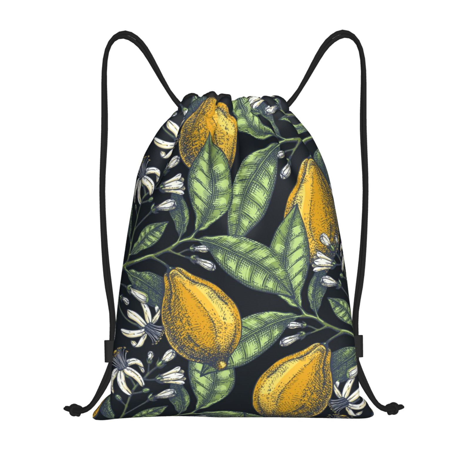 Bingfone Citrus Fruits Elegant Lemons Drawstrings Backpacks Bags For ...