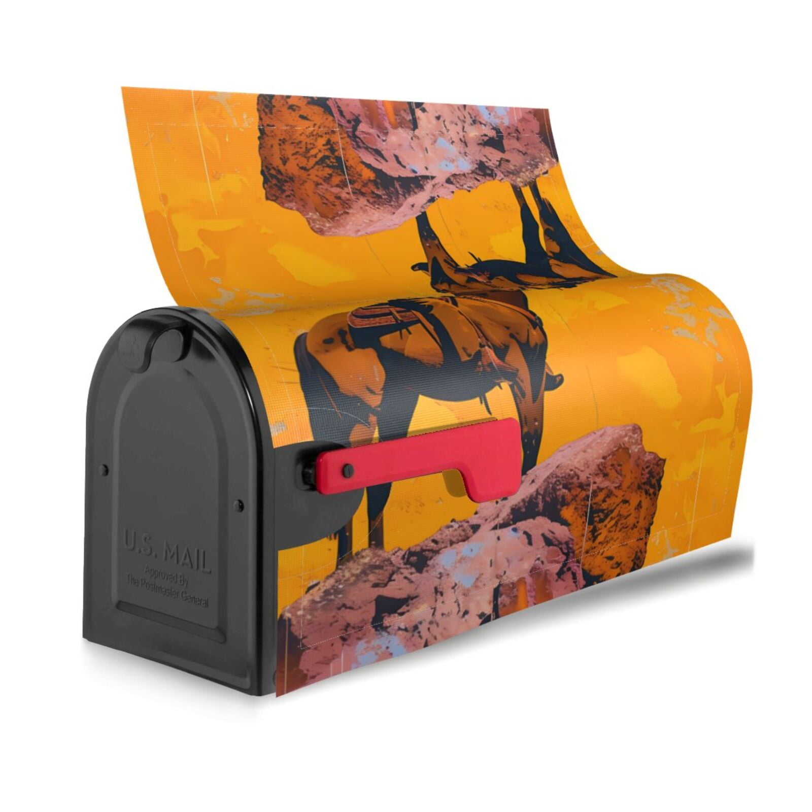 Bingfone Cliff Western Cowboy Magnetic Mailbox Cover Standard Size for ...