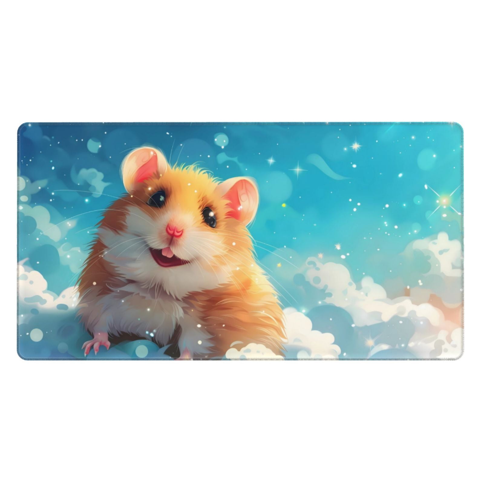 Bingfone Cloud Cute Hamster Large Gaming Mouse Pad,Extended Desk ...