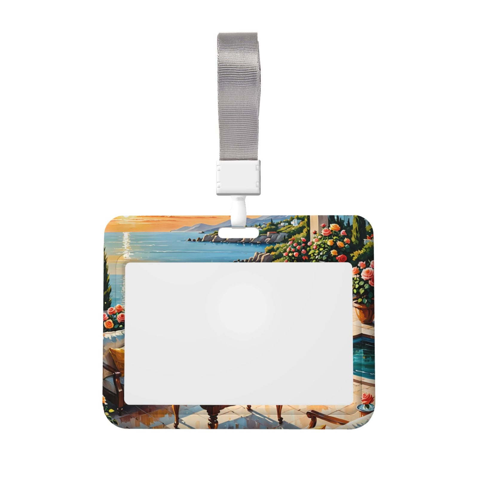 Bingfone Coastal Style Garden Villa Card Badge Holder,for Girls Girly ...