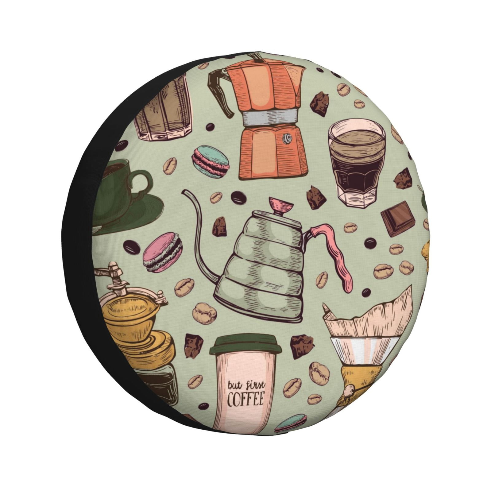 Bingfone Coffee Makers Macaroons Chocolate Spare Tire Cover ...