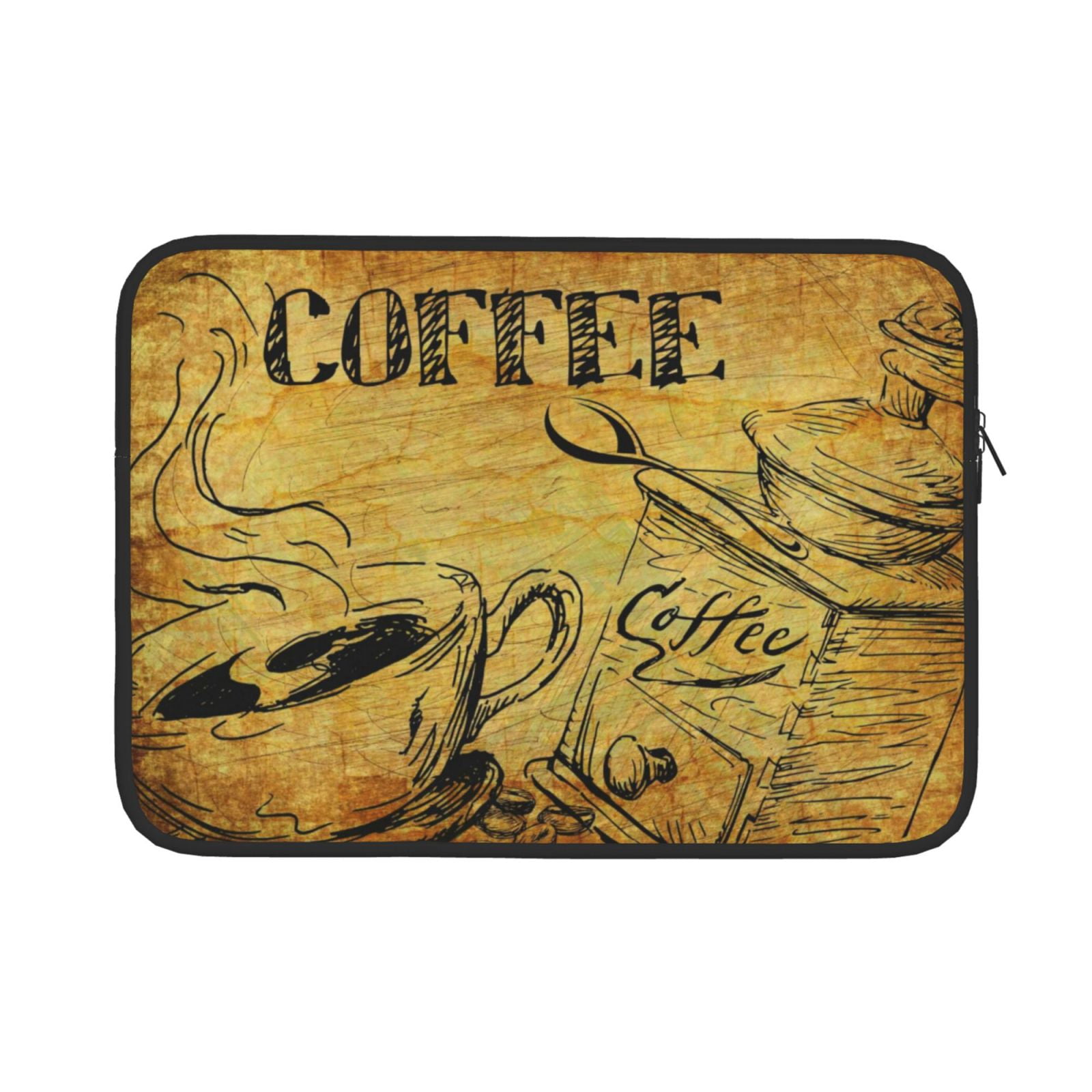 Bingfone Coffee Vintage Laptop Sleeve Case 13 Inch, 360° Protective ...