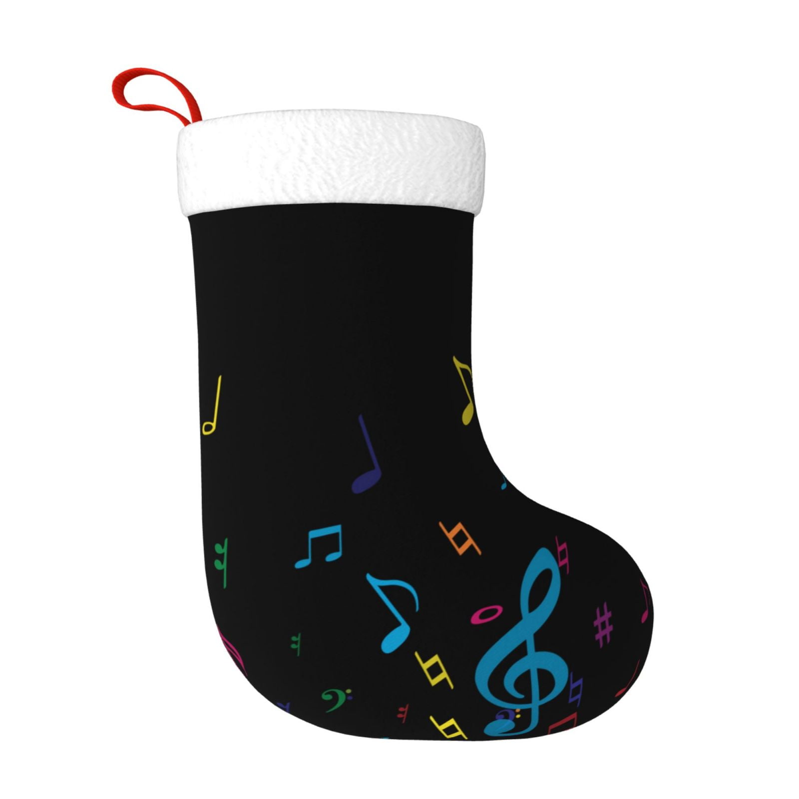 Bingfone Color Musical Notes Print Personalized Christmas Stocking ...