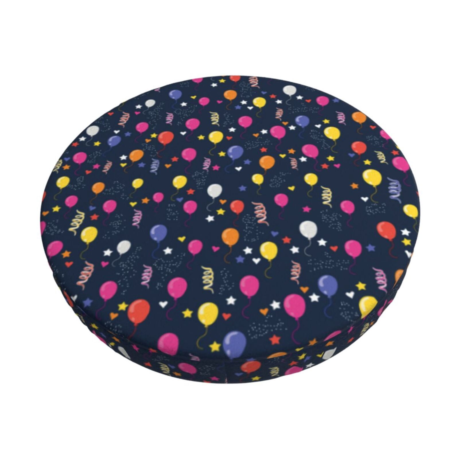 Bingfone Colored Balloons Padded Round Bar Stool Cover Cushion with ...