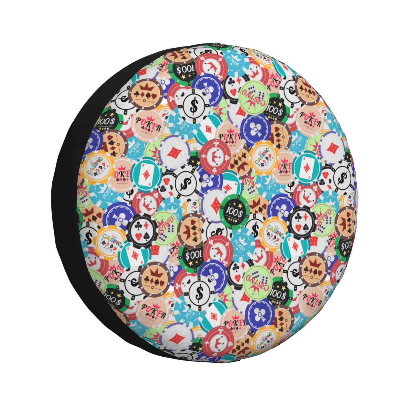Bingfone Colored Casino Chips Spare Tire Cover Weatherproof Universal ...