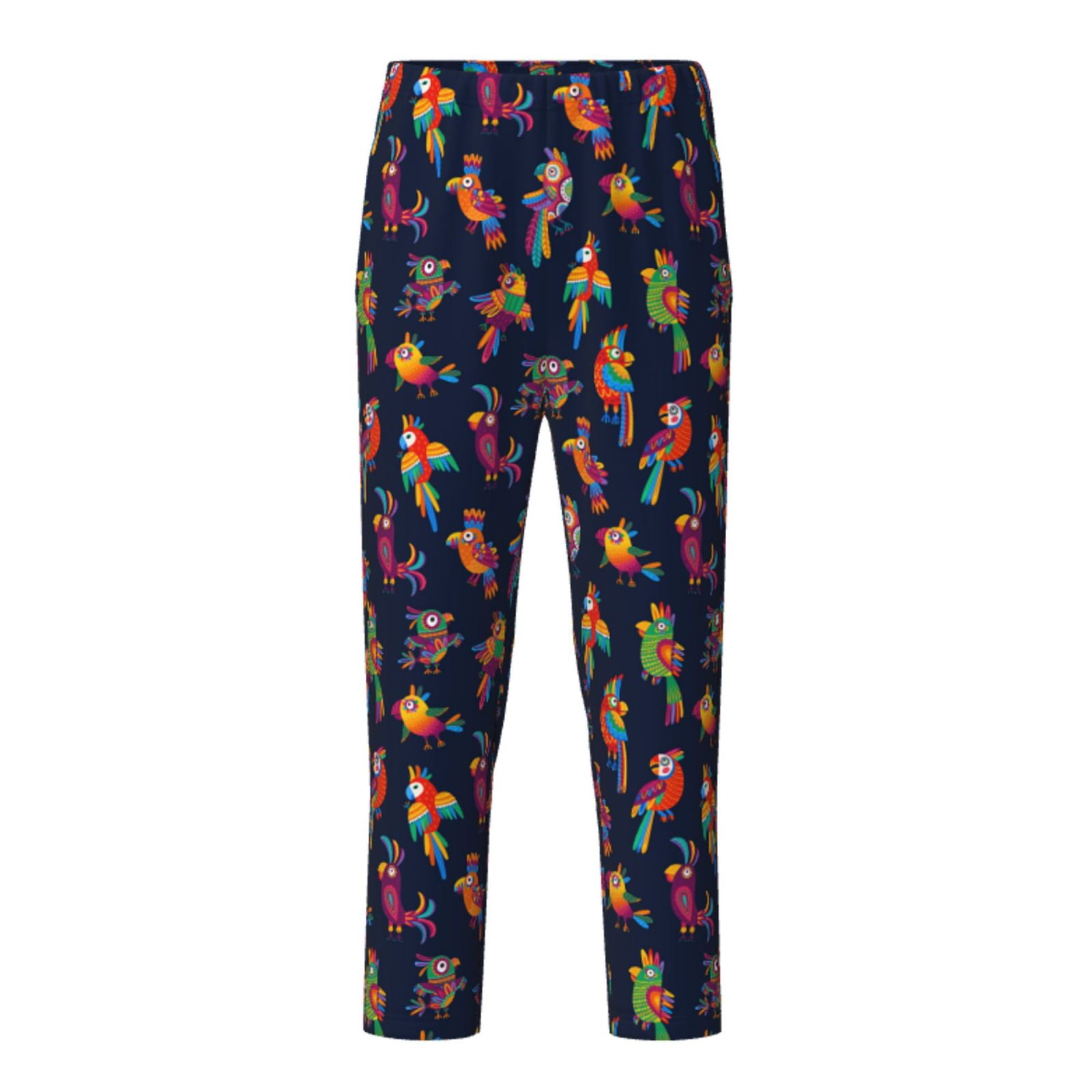 Bingfone Colorful Birds Print Boys Girls Pajama Pants Lounge Pants with ...