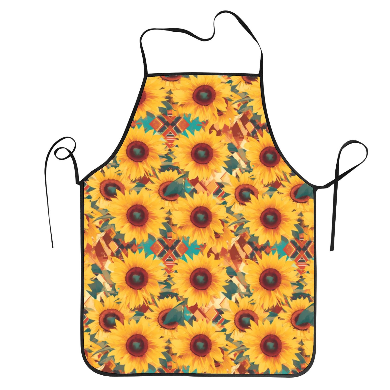 Bingfone Colorful Bohemian Sunflower for Tie-up Apron, Unisex ...