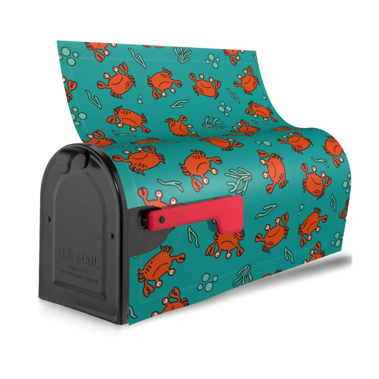 Bingfone Colorful Crab Magnetic Mailbox Cover Standard Size for Garden ...
