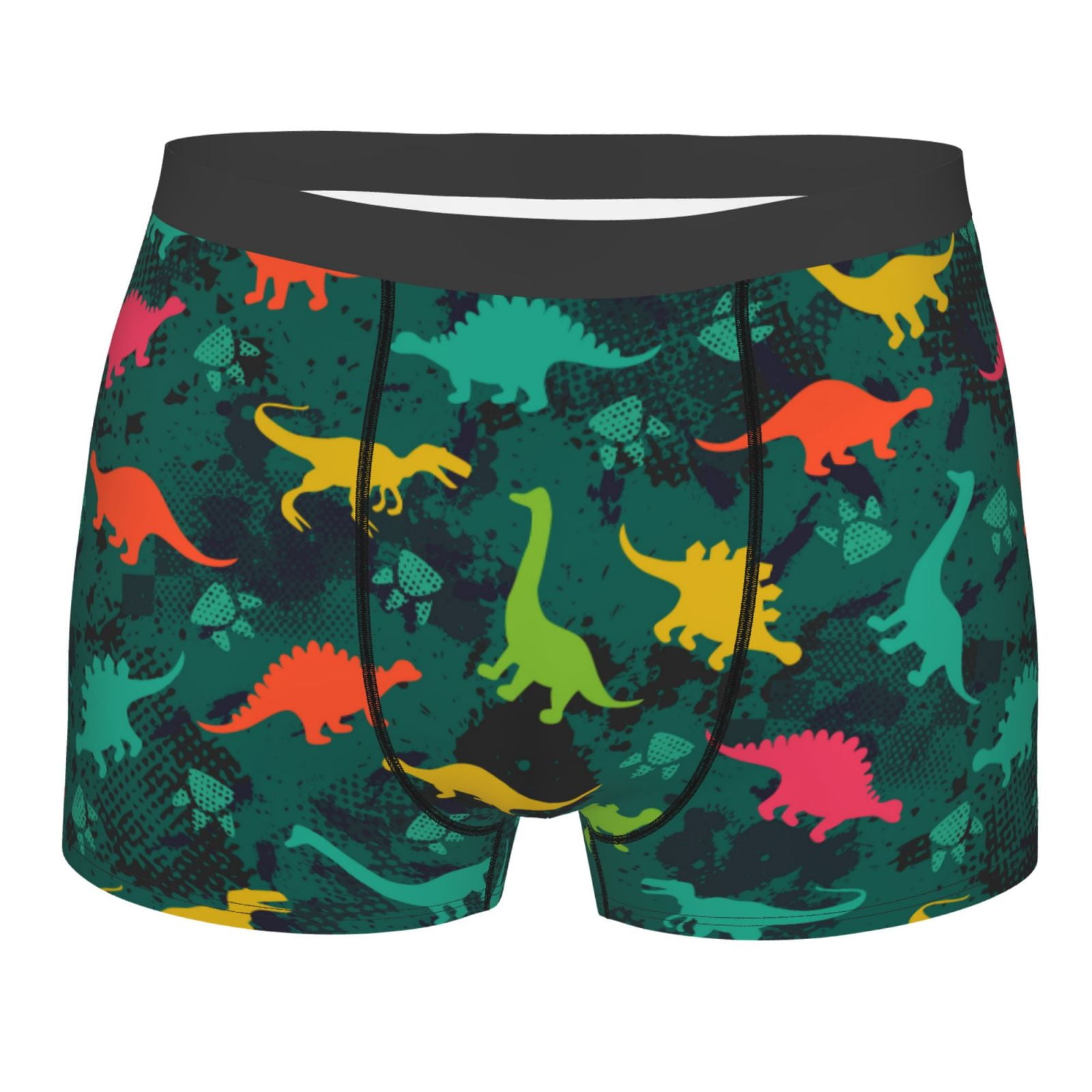 Bingfone Colorful Dinosaurs Men's Underwear - Casual Stretch Boxer ...
