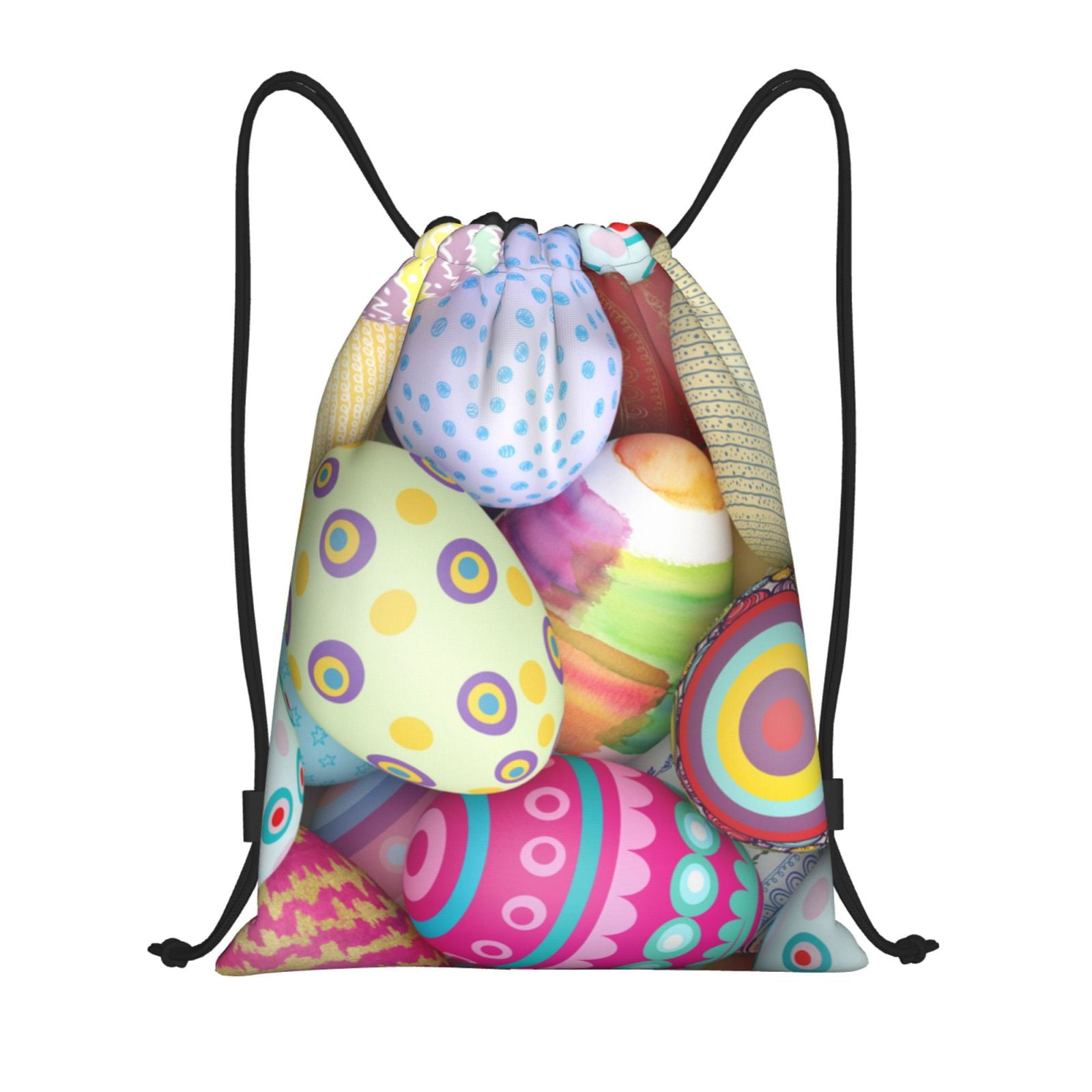 Bingfone Colorful Easter Eggs Drawstrings Backpacks Bags For Men Women ...
