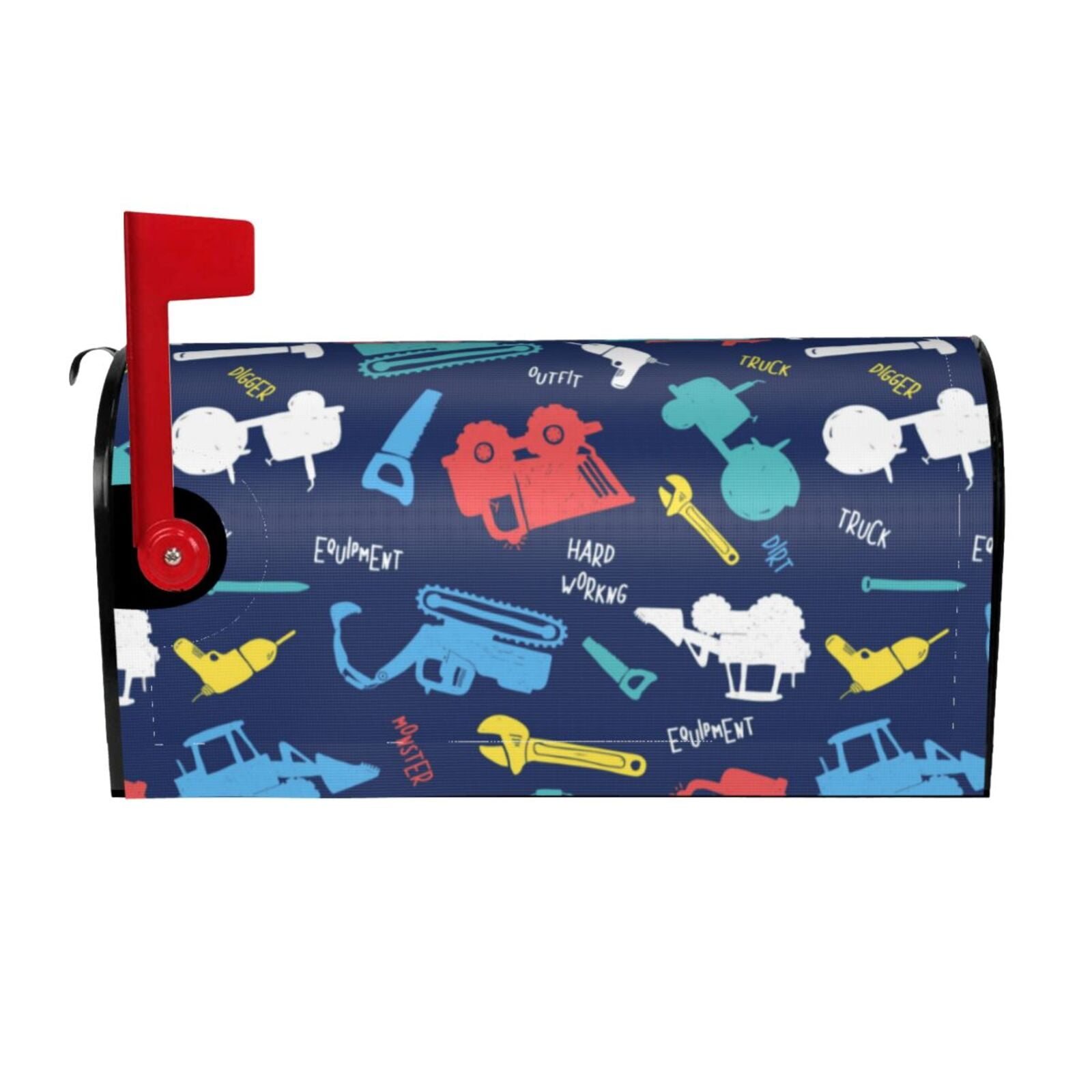 Bingfone Colorful Excavator Magnetic Mailbox Cover Standard Size For ...