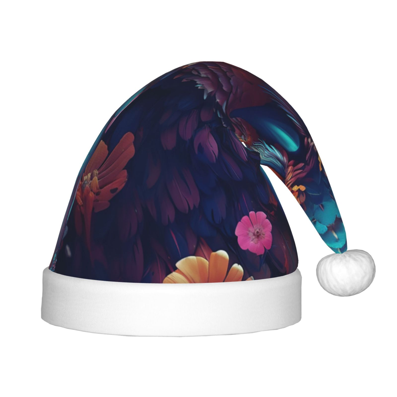 Bingfone Colorful Feather Owl for Kids Christmas Hat Santa Hat for Boys ...