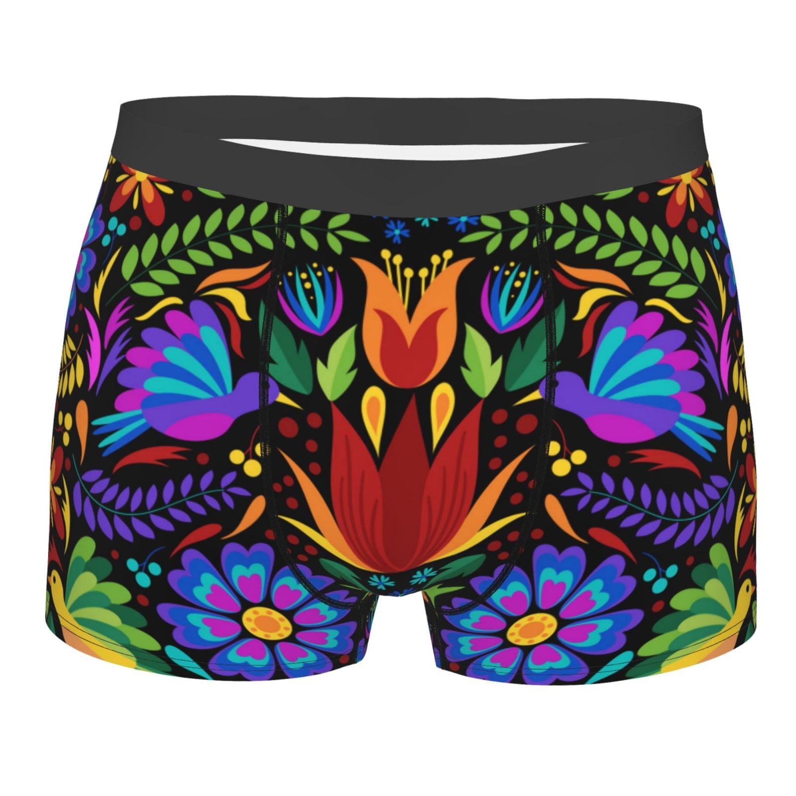 Bingfone Colorful Floral Men'S Underwear - Casual Stretch Boxer Briefs ...