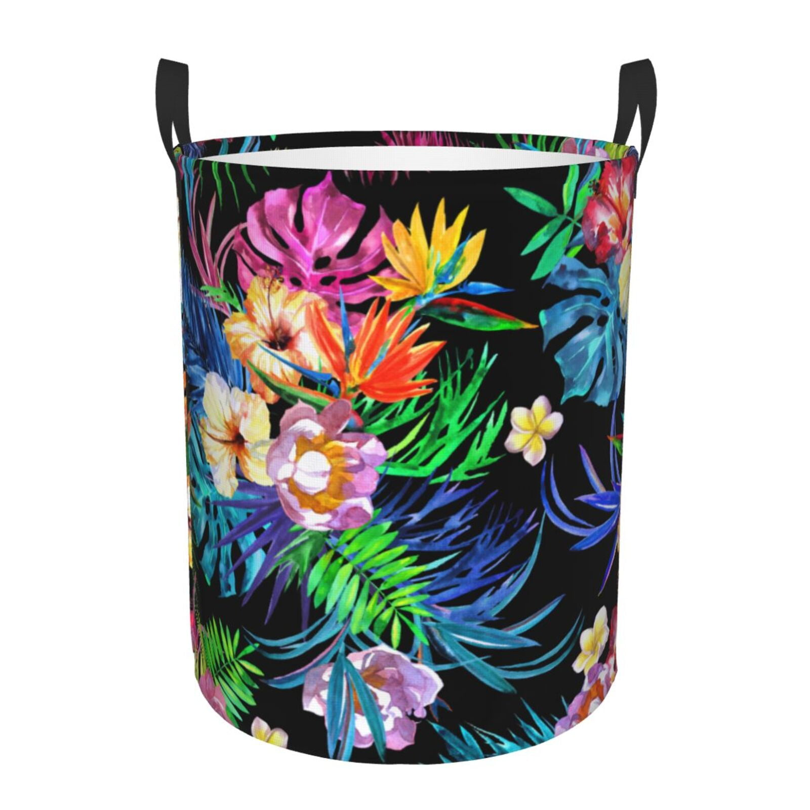Bingfone Colorful Flowers Waterproof Foldable Laundry Hamper Bucket ...