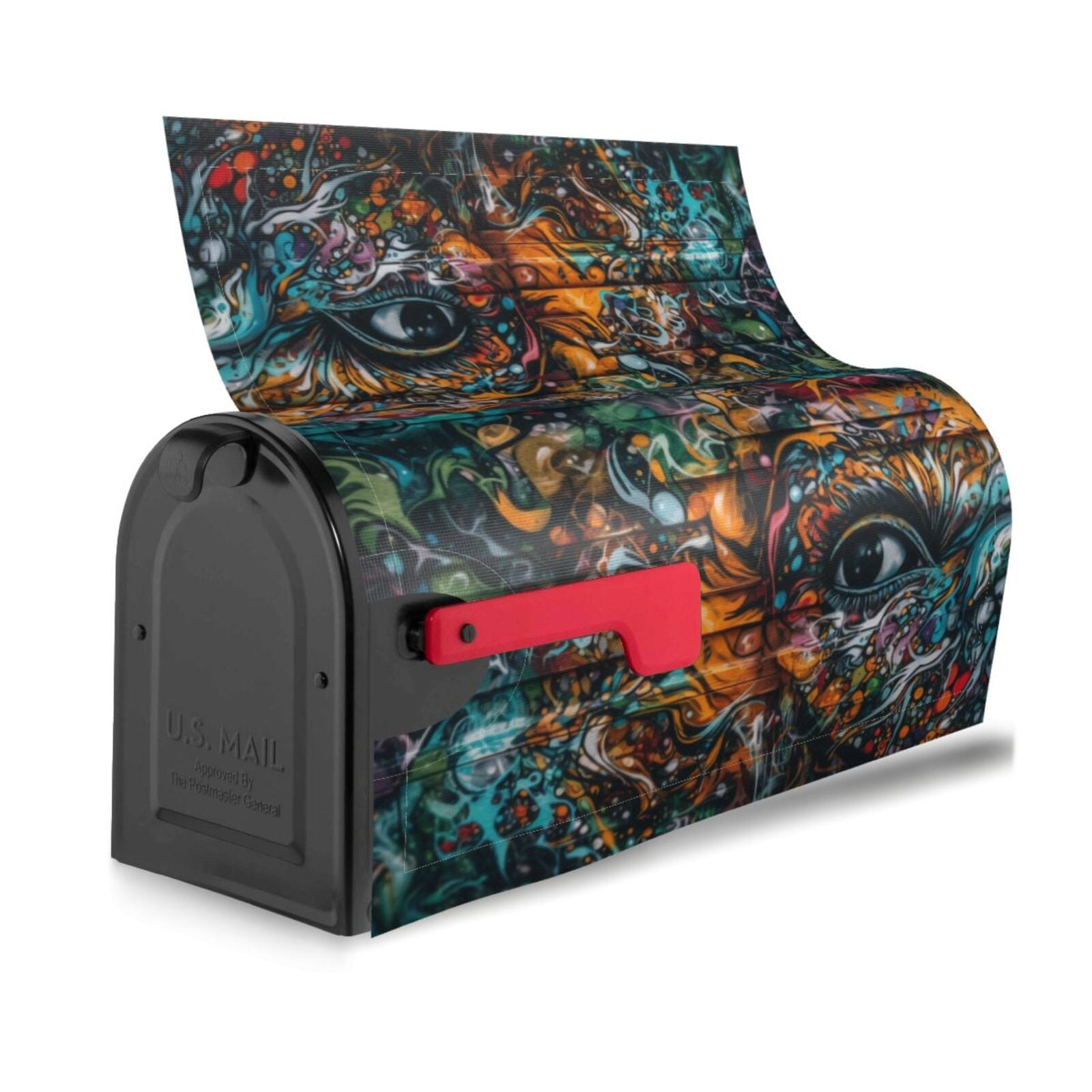 Bingfone Colorful Graffiti Abstract Eye Magnetic Mailbox Cover Standard ...