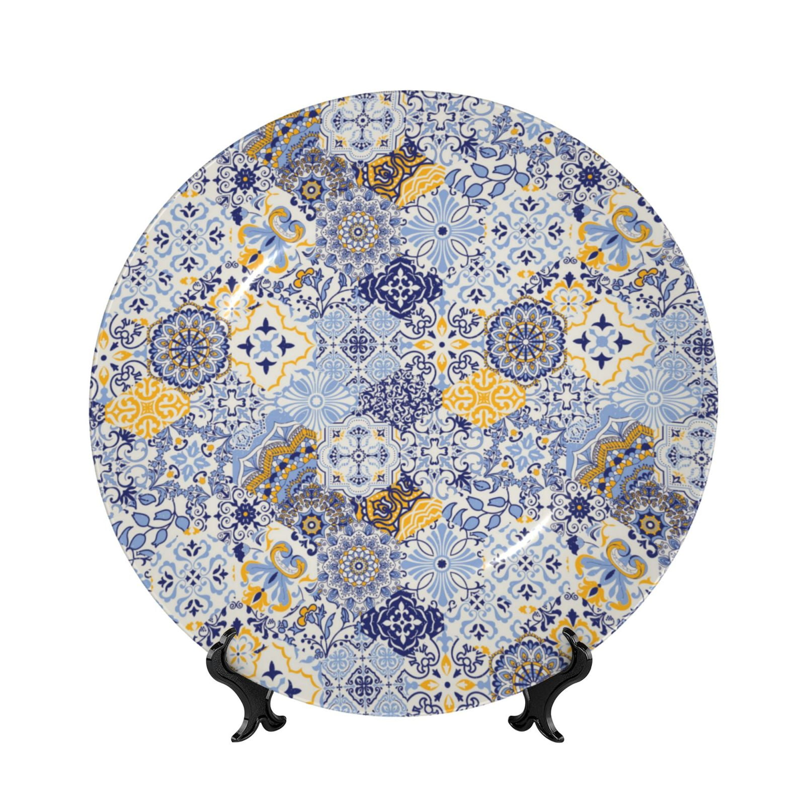 Bingfone Colorful Mandalas Print Bone China Dinner Decorative Plates ...