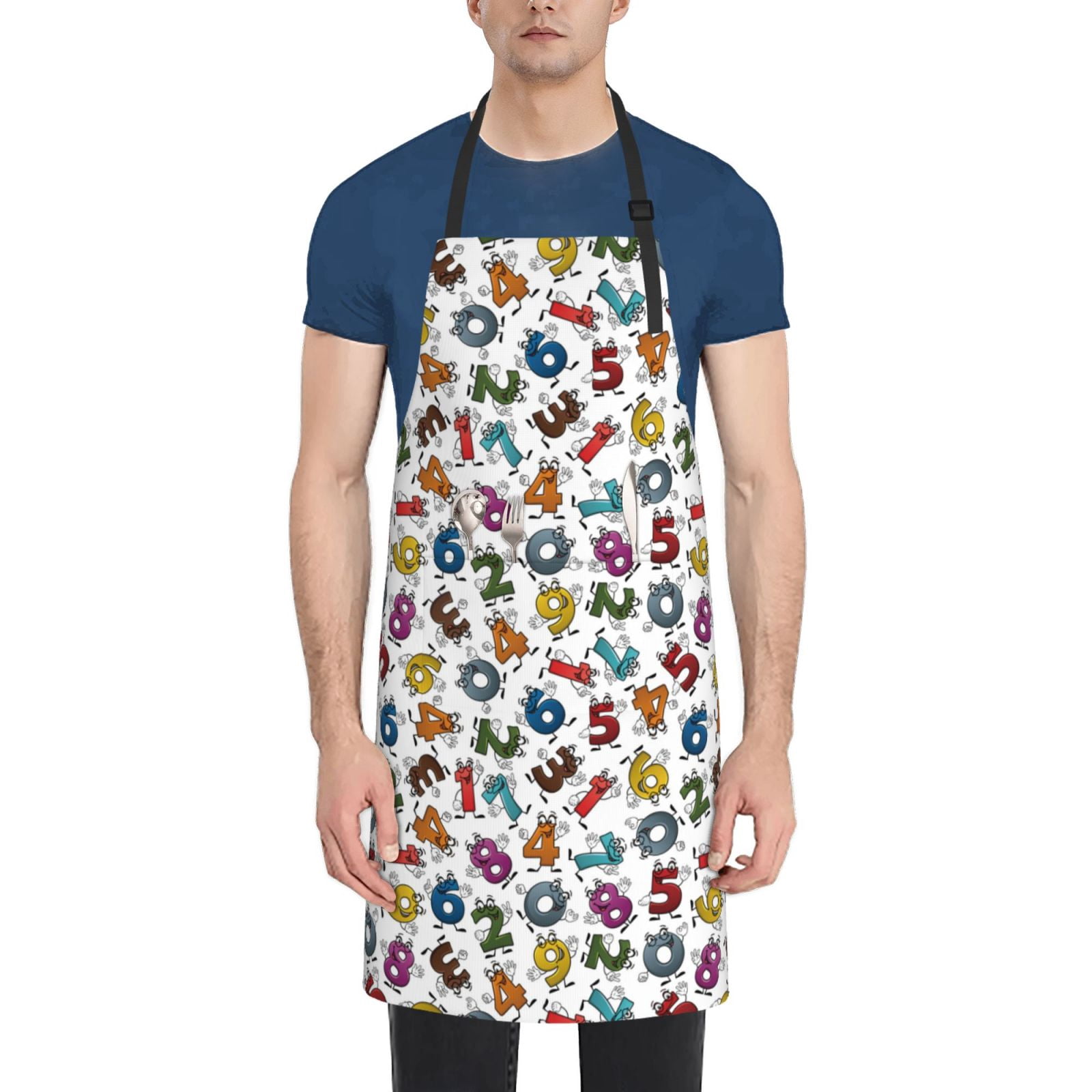 Bingfone Colorful Numbers Apron Gifts For Men, Women Professional Grade ...