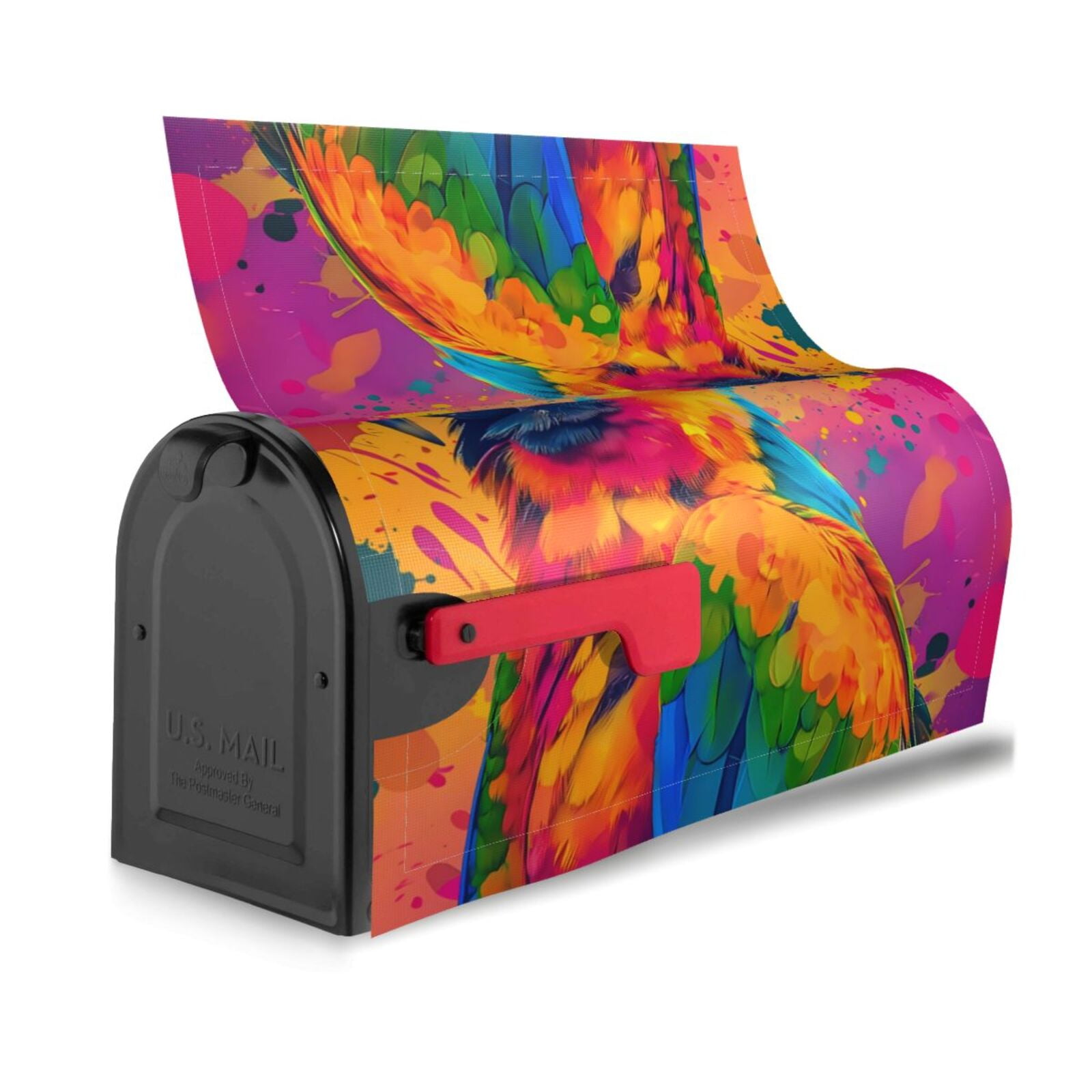 Bingfone Colorful Parrot Jungle Dream A Magnetic Mailbox Cover Standard ...