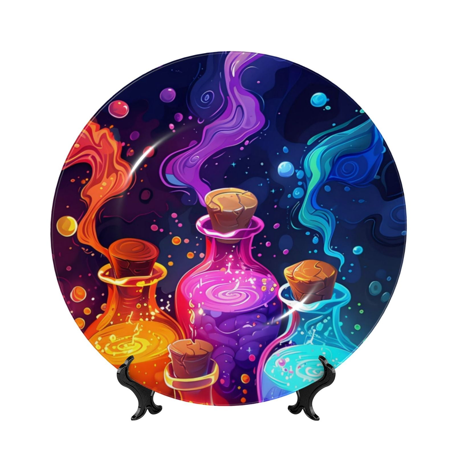 Bingfone Colorful Potion Bottles Magic Print Bone China Dinner ...