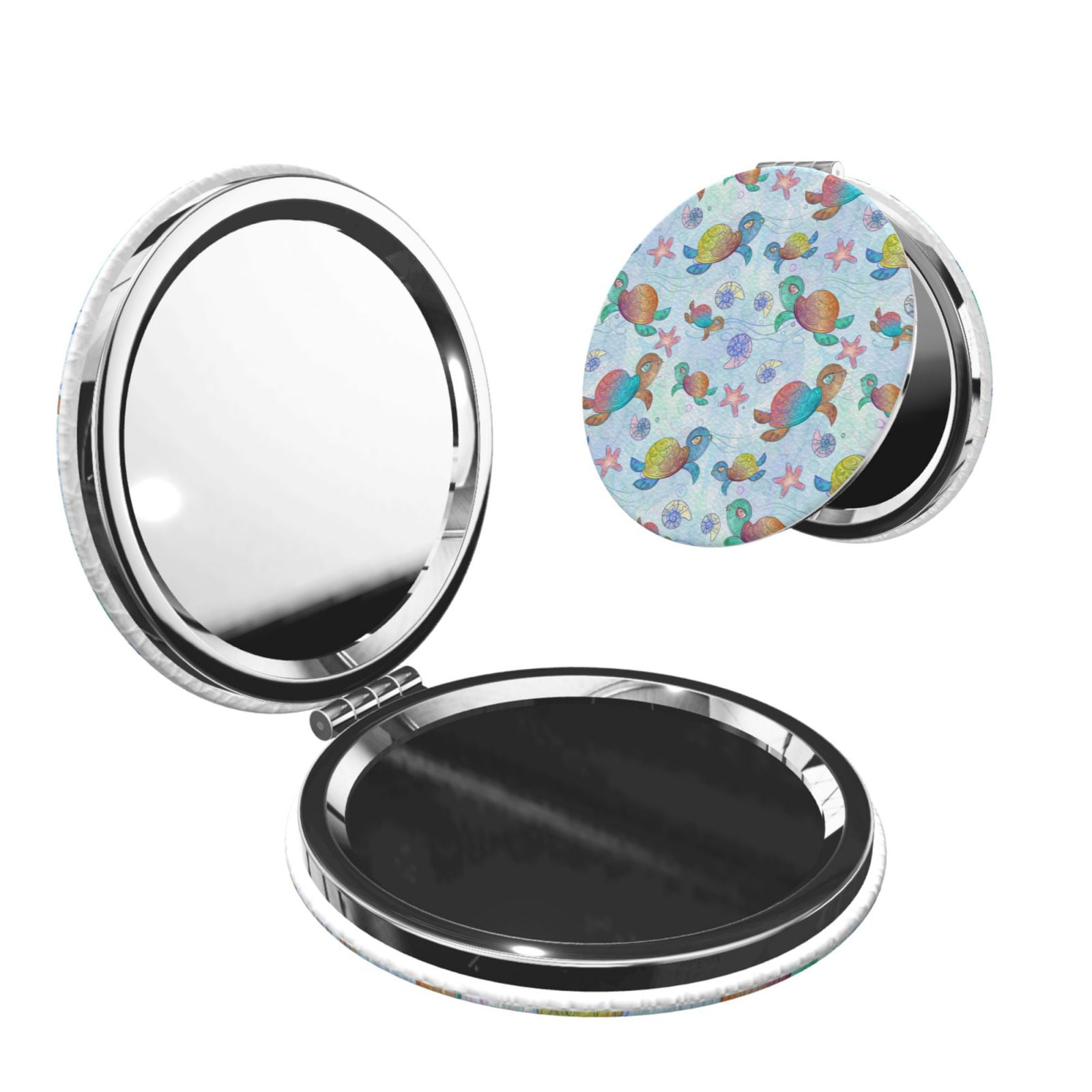 Bingfone Colorful Sea Turtle Print Compact Vanity Makeup Mirror for Men ...