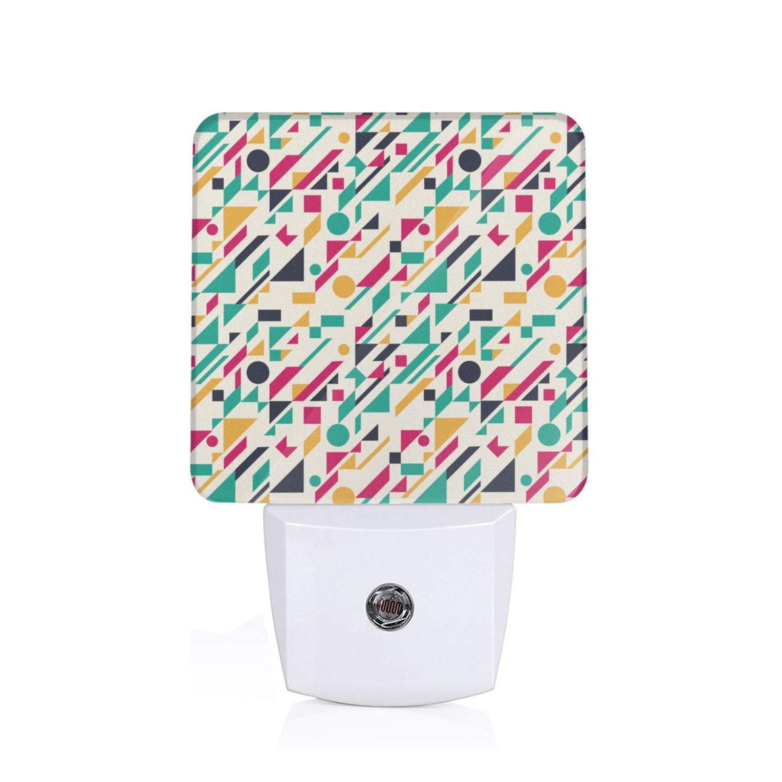 Bingfone Colorful Spots Print Night Lights Plug into Wall,Dusk to Dawn ...