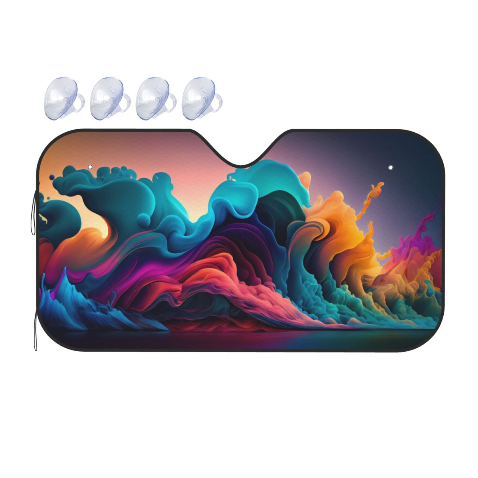 Bingfone Colorful Surreal Landscape Car Windshield Sunshade,Sun ...