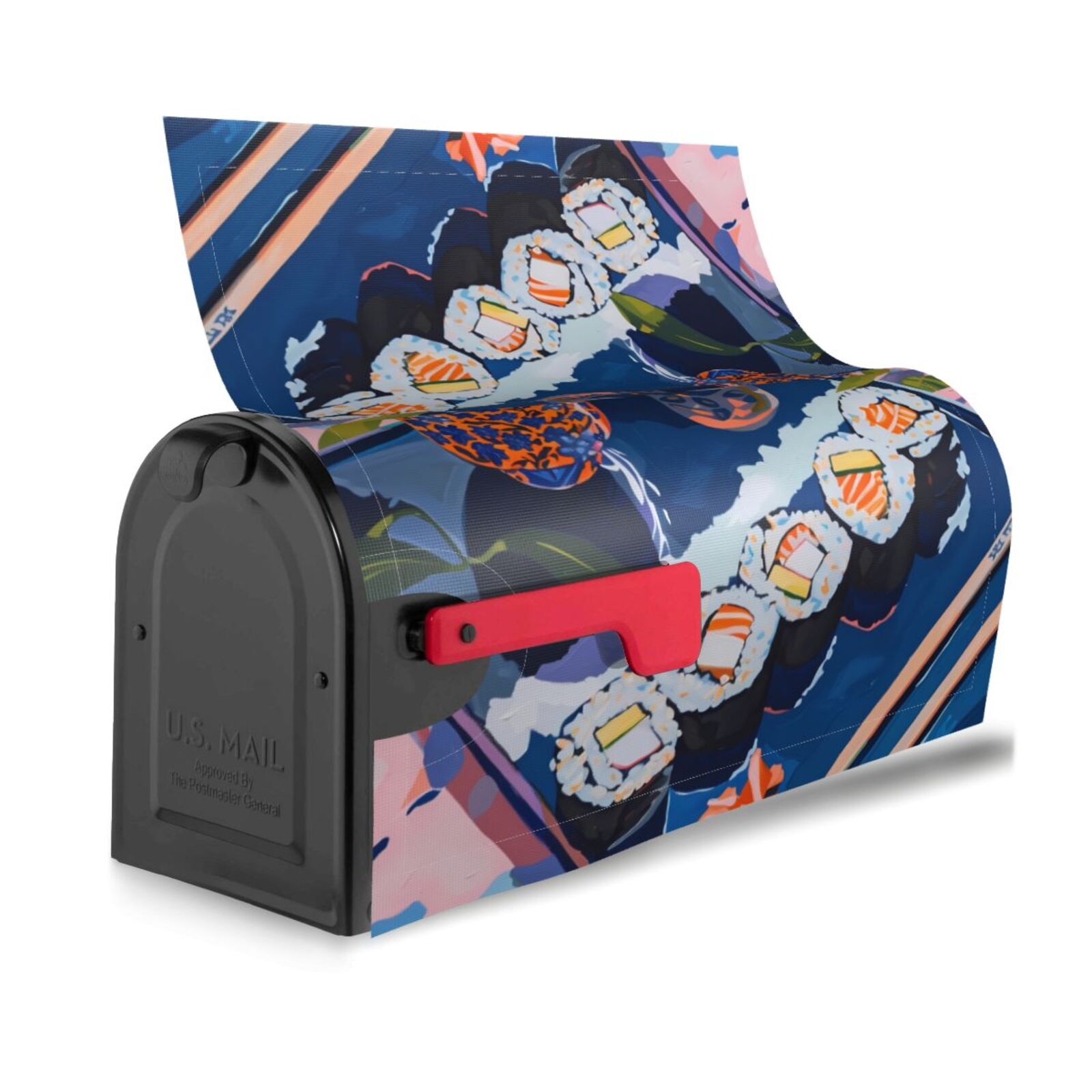 Bingfone Colorful Sushi Food Art Magnetic Mailbox Cover Standard Size ...