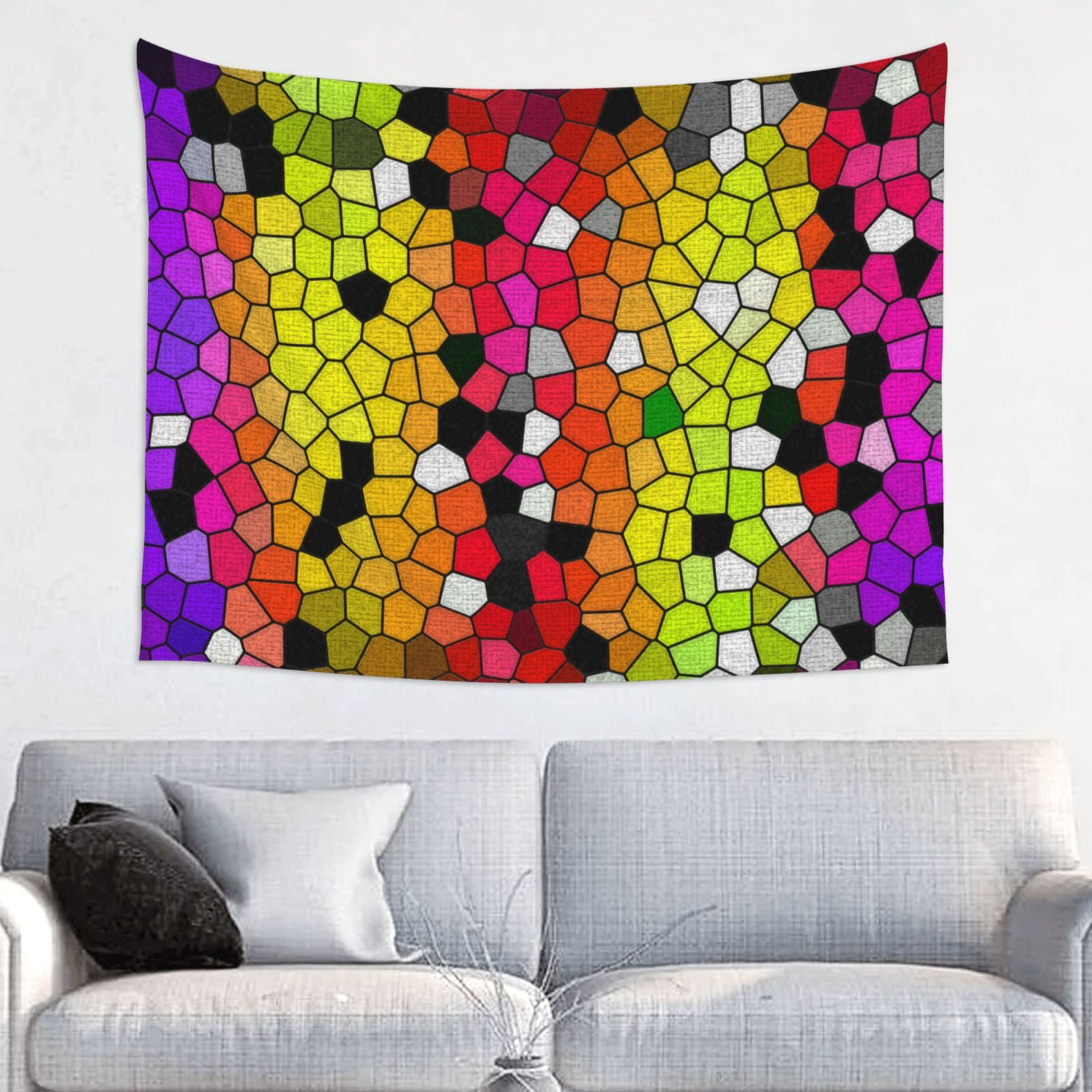 Bingfone Colorful Tie Dye Stained Glass 1 Tapestry Wall Hanging Decor ...
