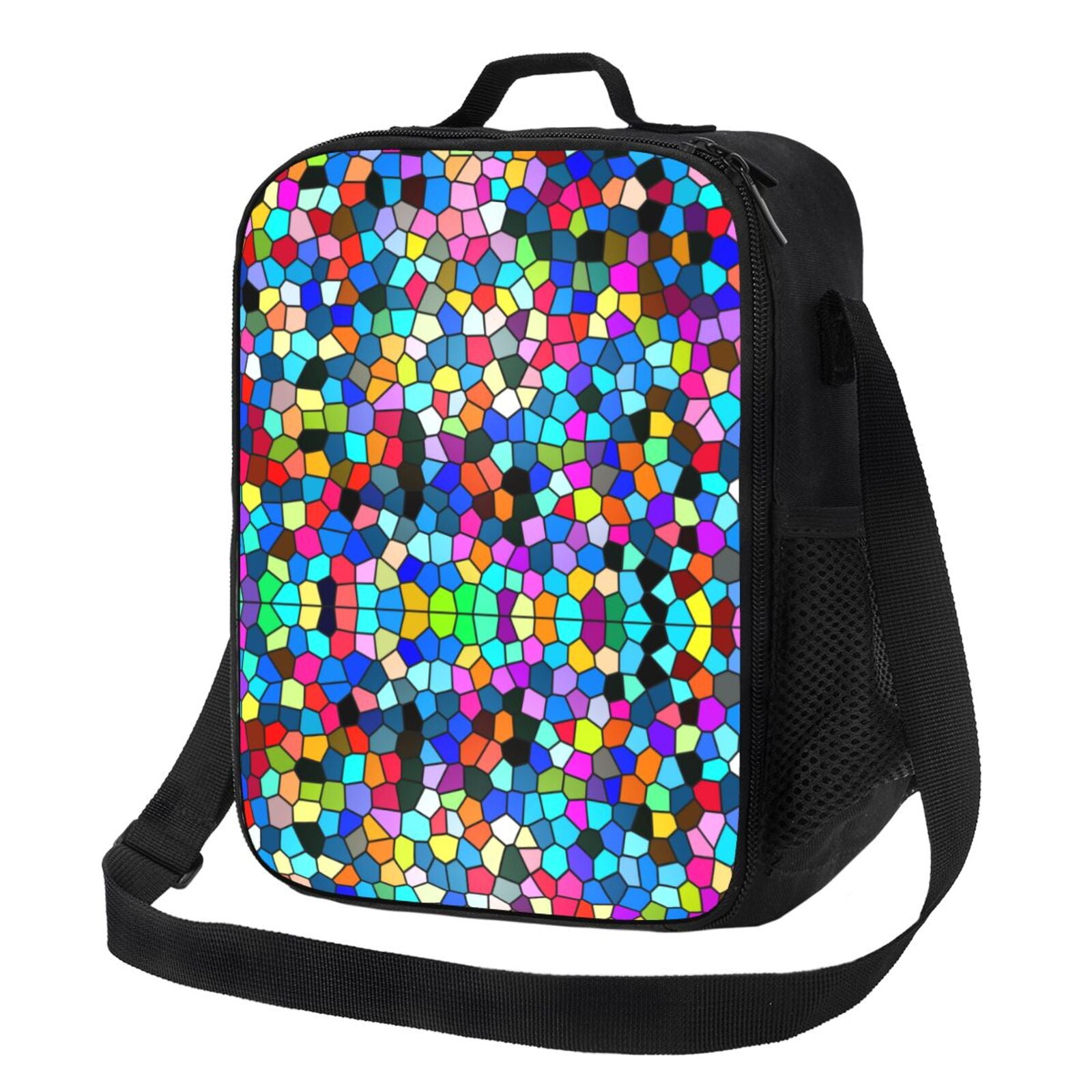Bingfone Colorful Tie Dye Stained Glass 2 Reusable Insulated Lunch Bag ...