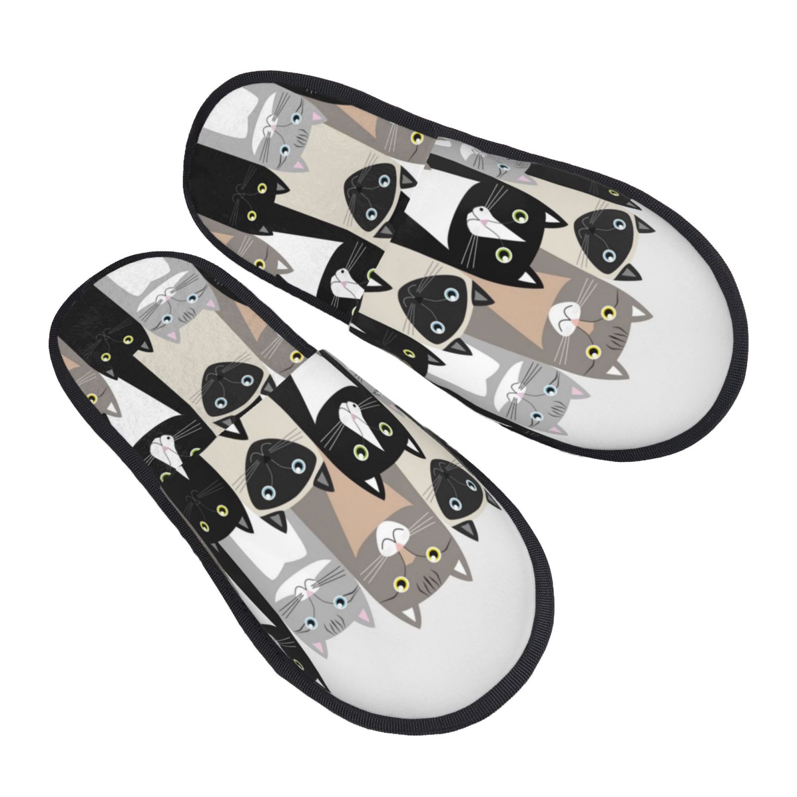 Bingfone Colors Cats House Slippers For Women Men With Soft Rubber Sole ...