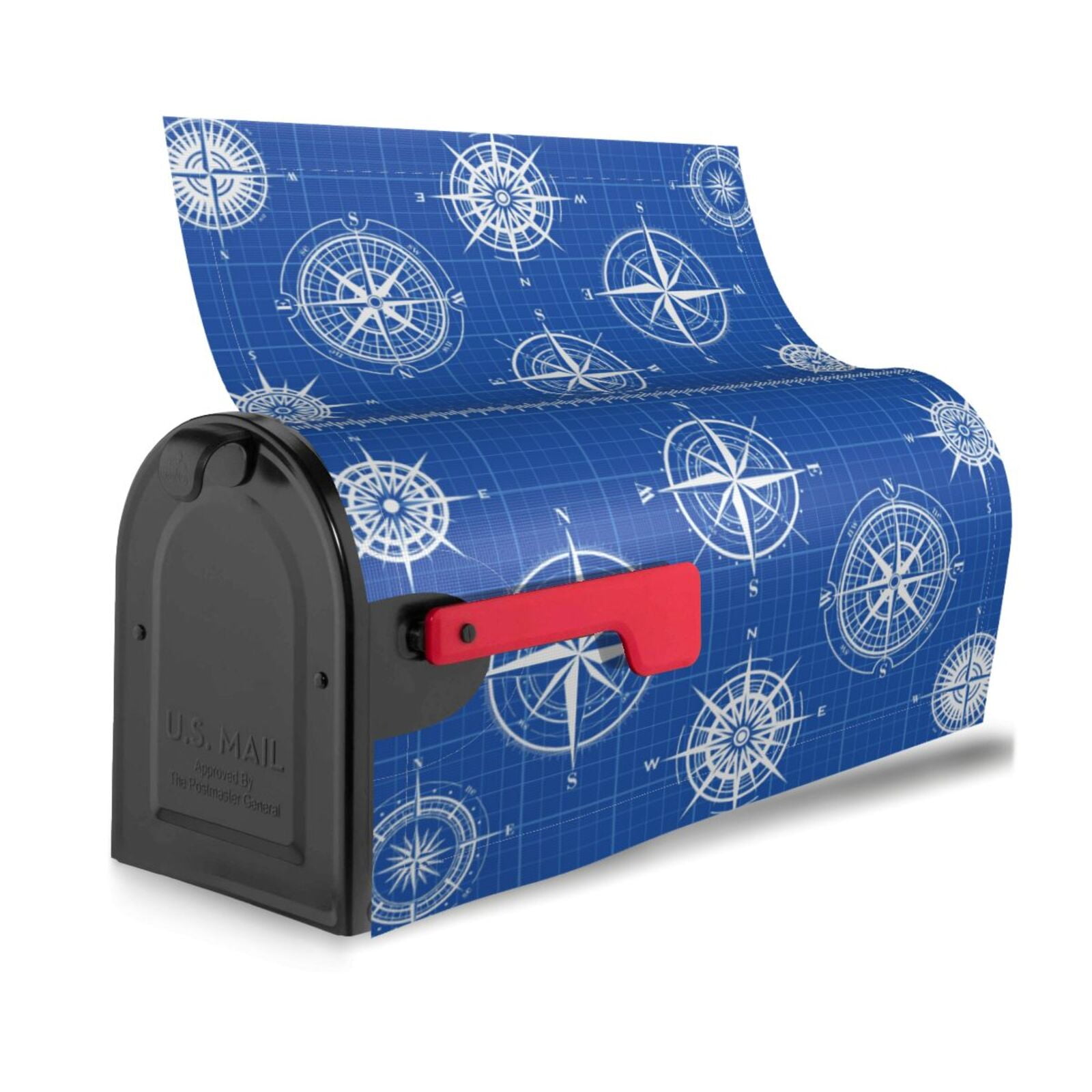 Bingfone Compass Magnetic Mailbox Cover Standard Size for Garden Yard ...