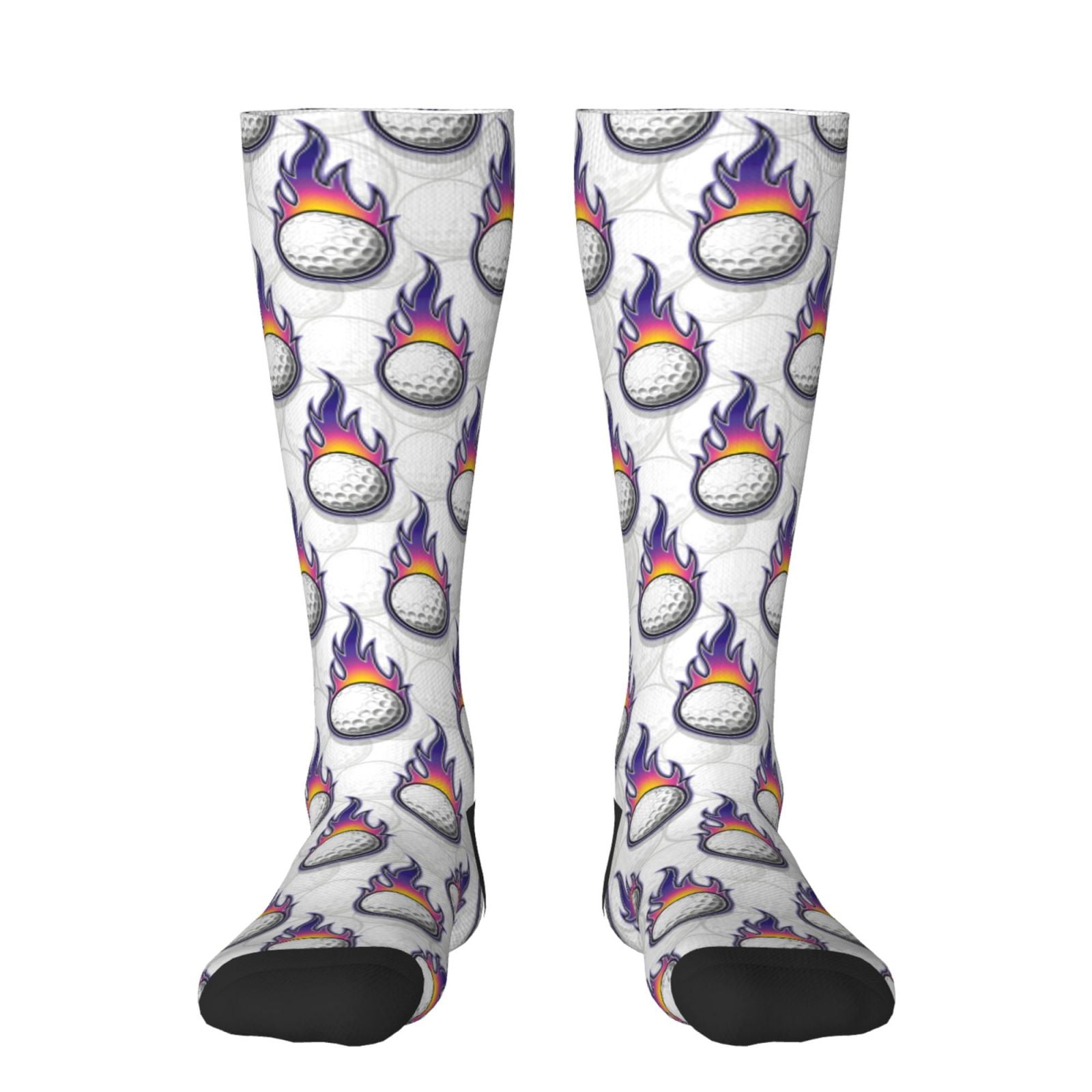 Bingfone Compression Socks for Women and Men Long Socks for Running ...