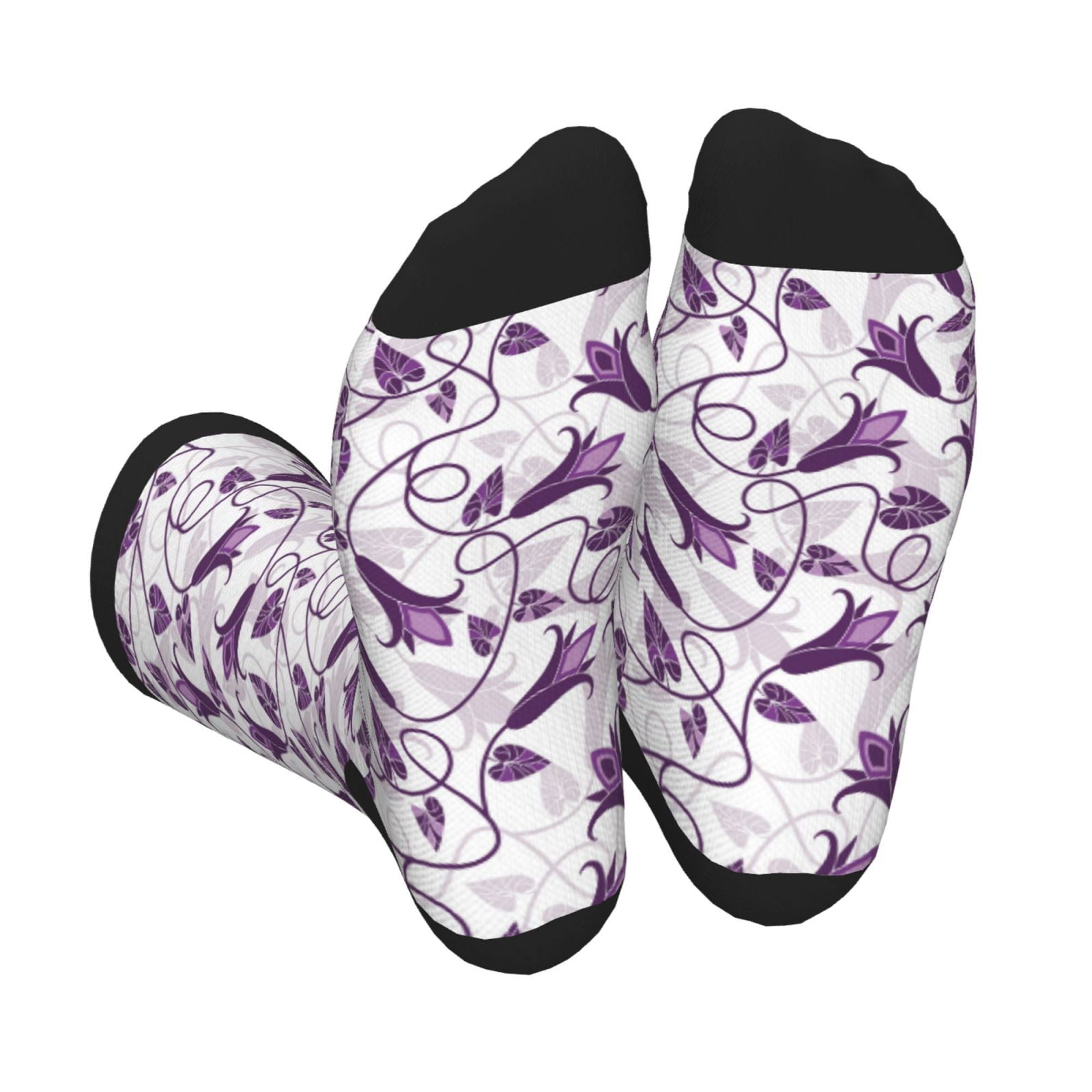 Bingfone Compression Socks for Women and Men Long Socks for Running Athletic Cycling Nurse ...