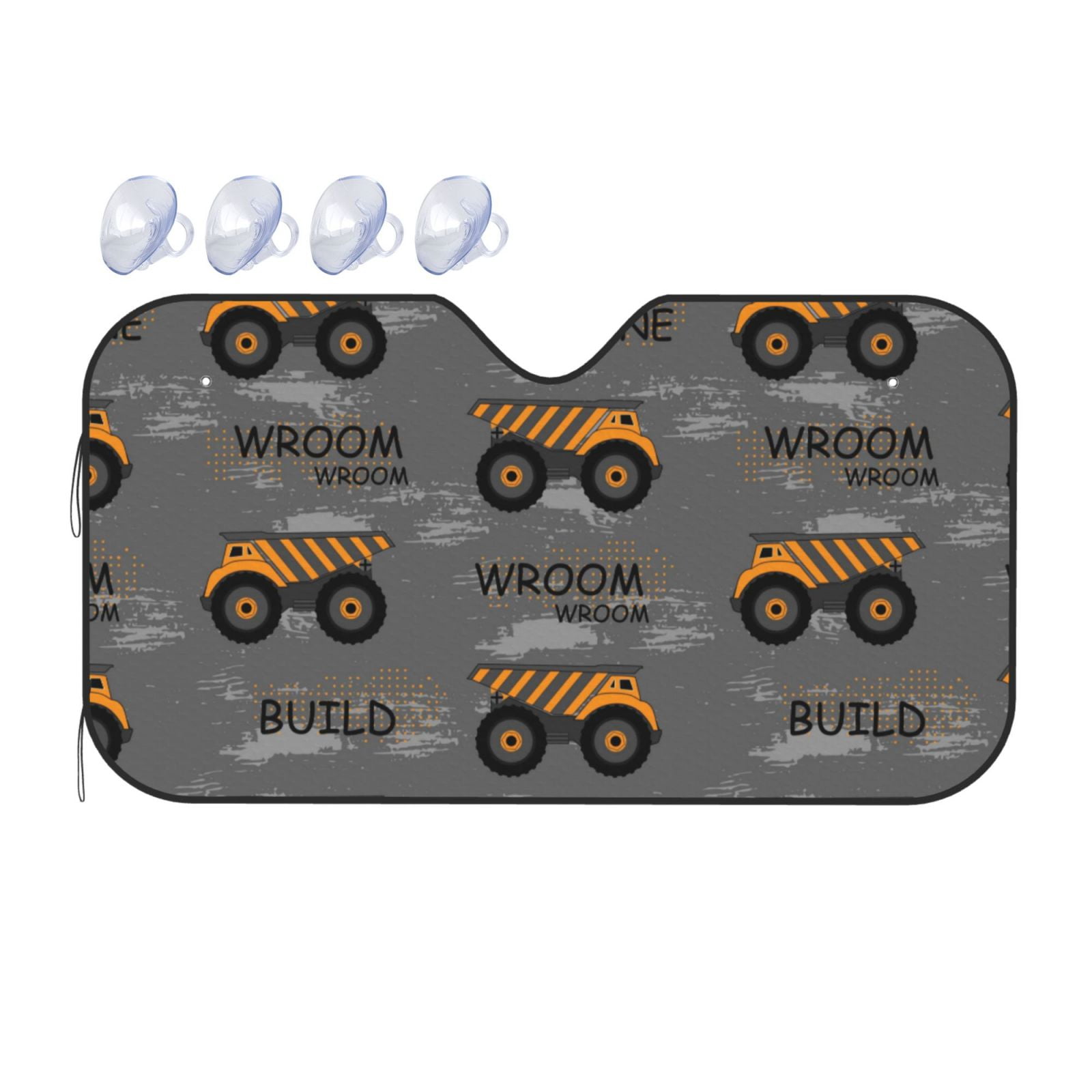 Bingfone Construction Machines Car Windshield Sunshade,Sun Foldable Sun ...
