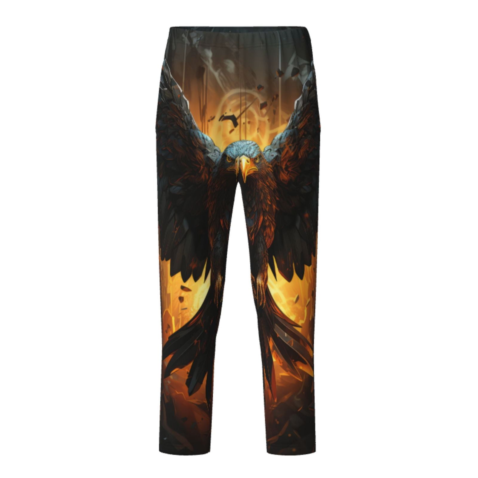 Bingfone Cool Black Eagle Print Boys Girls Pajama Pants Lounge Pants ...