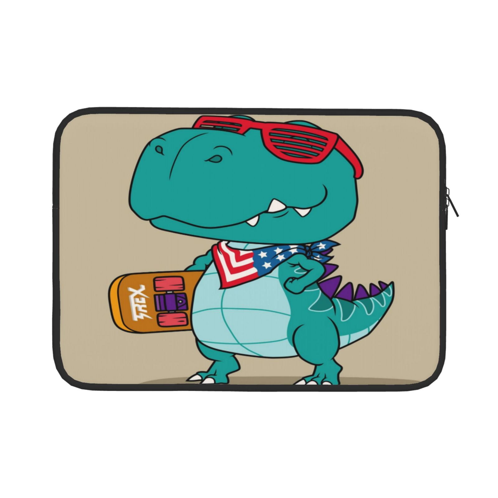 Bingfone Cool Dino Playing Skateboard Laptop Sleeve Case 13 Inch, 360 ...