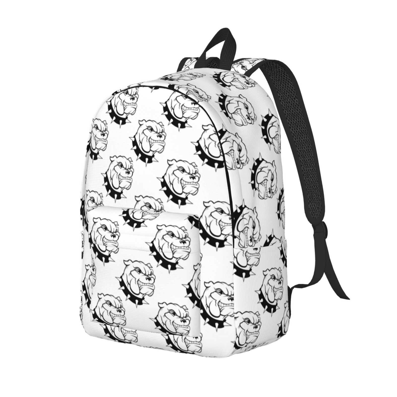Bingfone Cool Dog Print Canvas College Laptop Backpack, Large Capacity ...