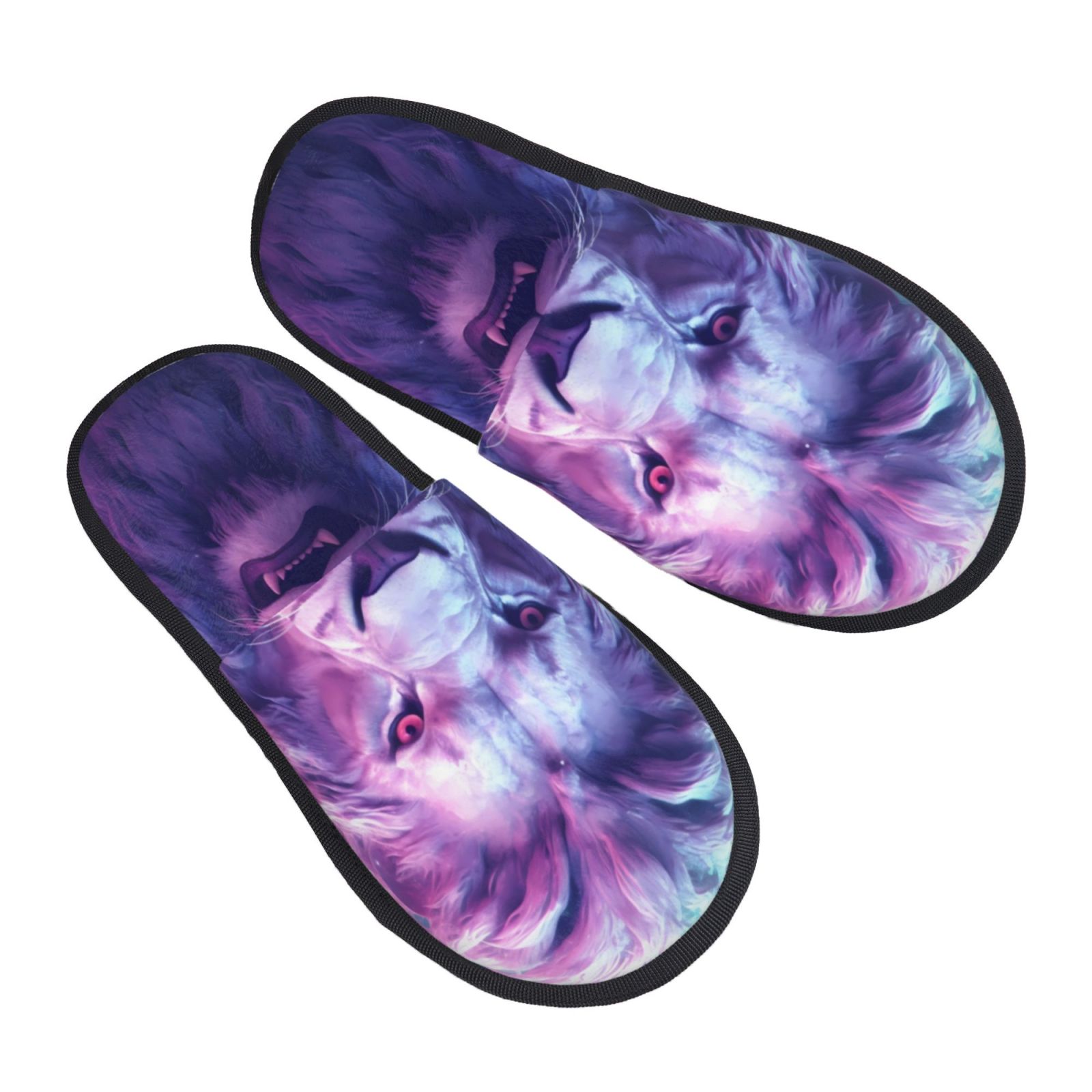 Bingfone Cool Lion Head House Slippers for Women Men with Soft Rubber ...