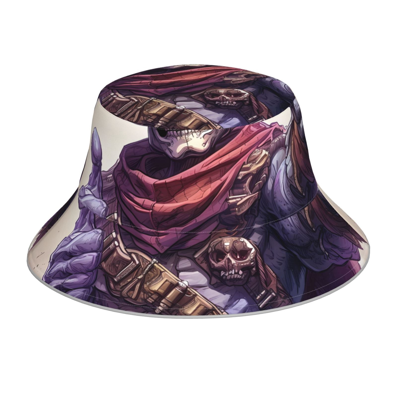 Bingfone Cool Skull Cowboy Bucket Hat for Men Women,Packable Reversible ...