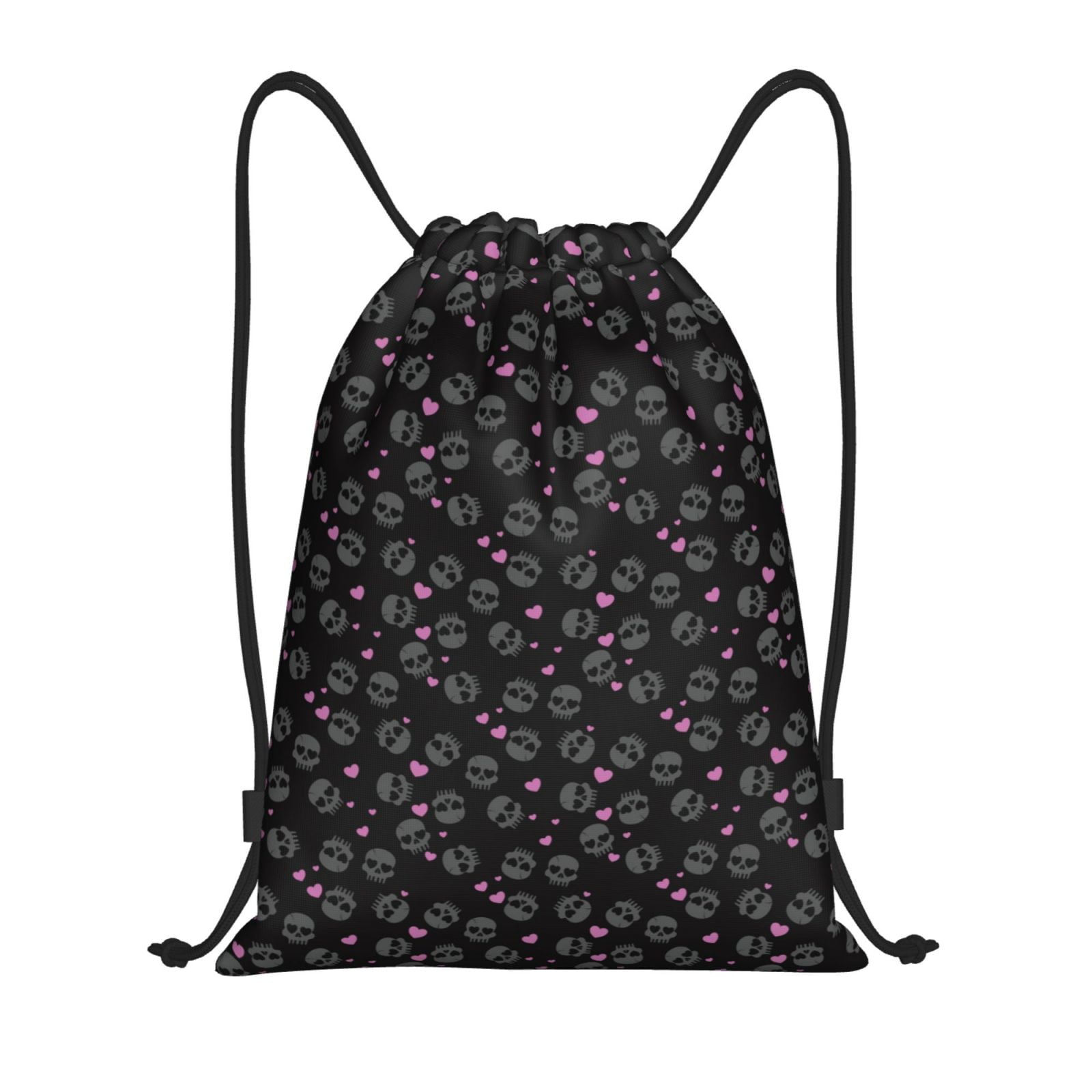 Bingfone Cool Skull Love Drawstrings Backpacks Bags for Men Women Gym ...