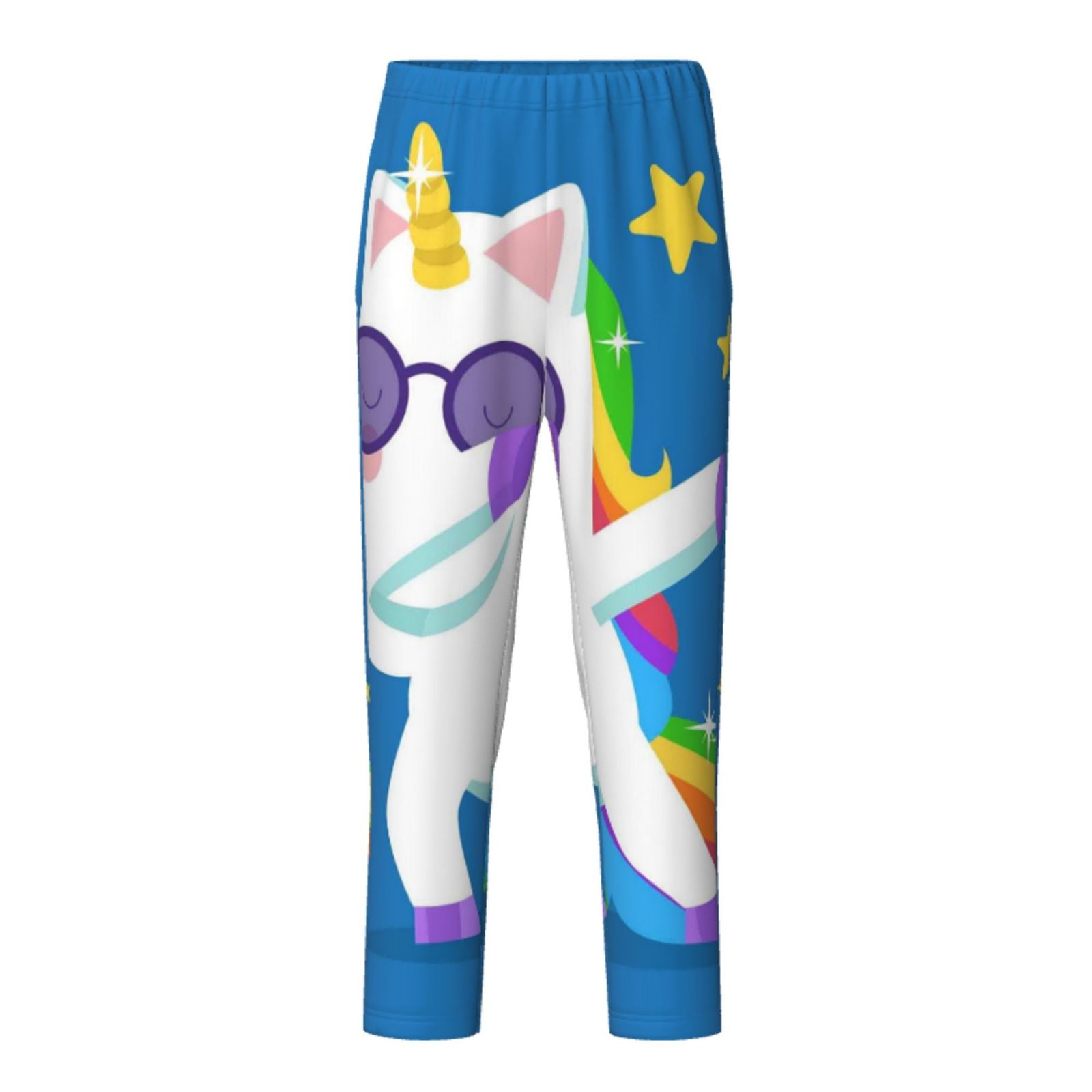 Bingfone Cool Unicorn Star Golden Print Boys Girls Pajama Pants Lounge ...