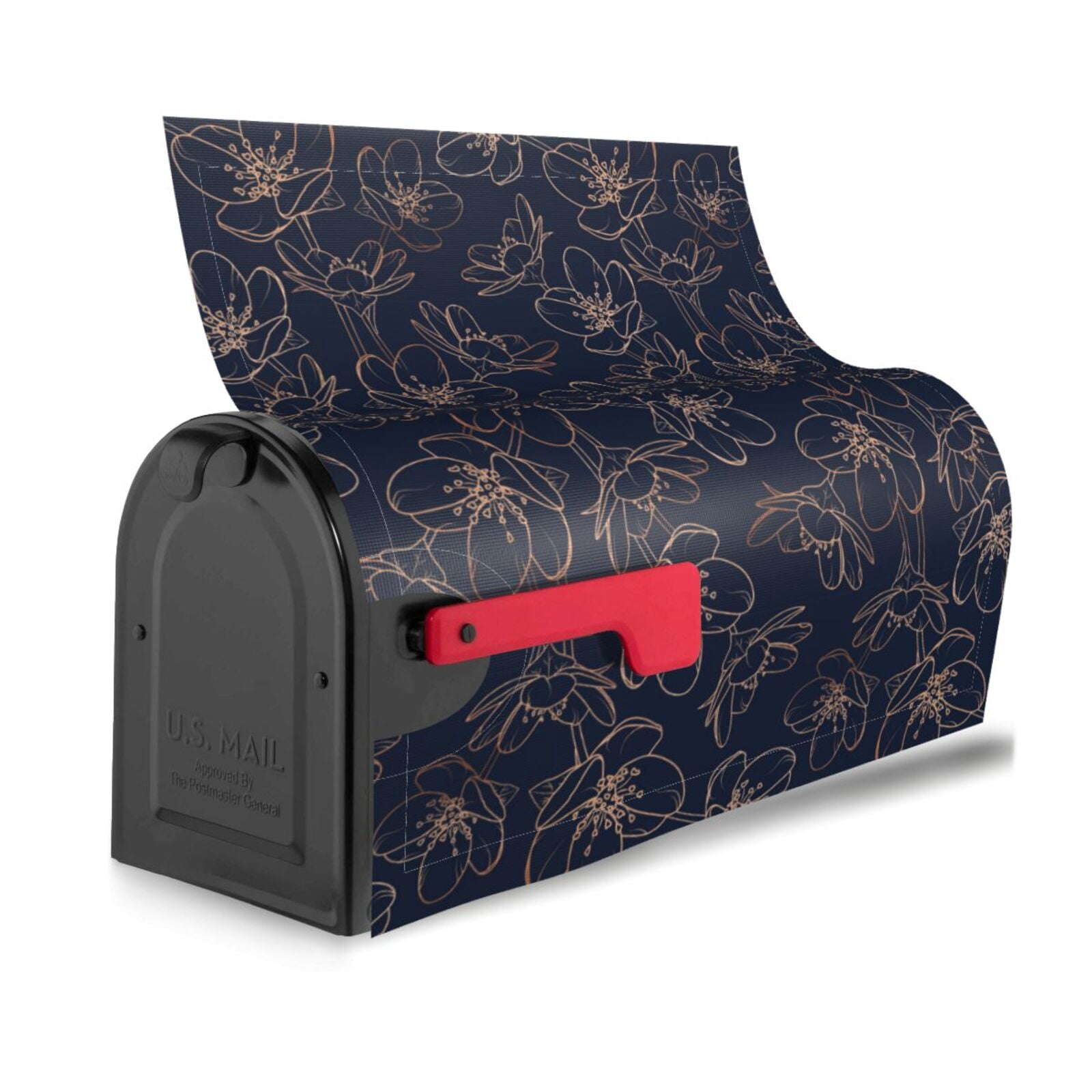 Bingfone Copper-Gold Gloss Outline Cherry Magnetic Mailbox Cover ...