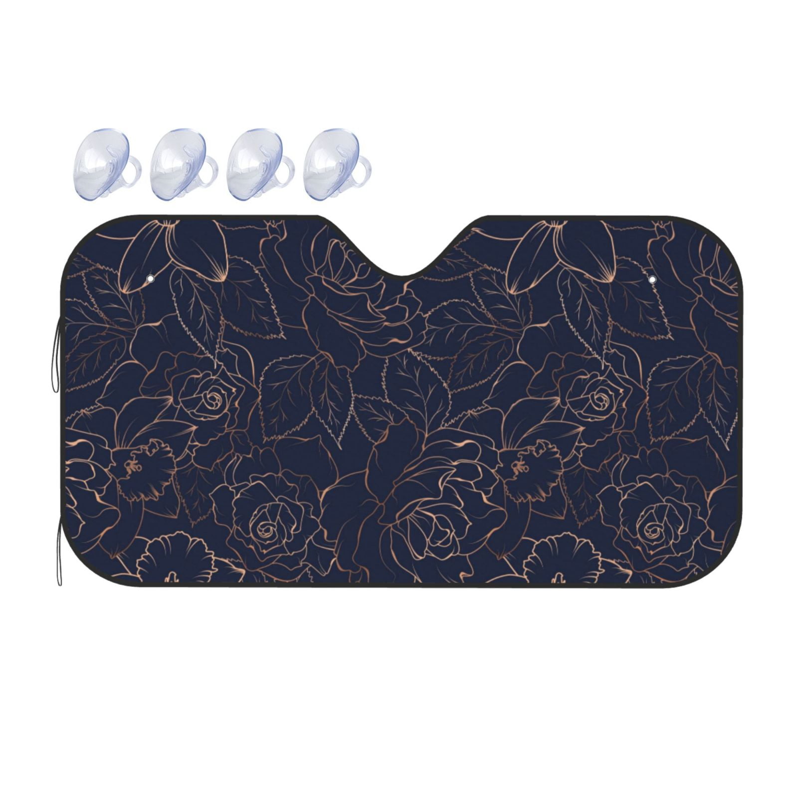 Bingfone Copper-Gold Gloss Outline Navy Dark Blue Car Windshield ...