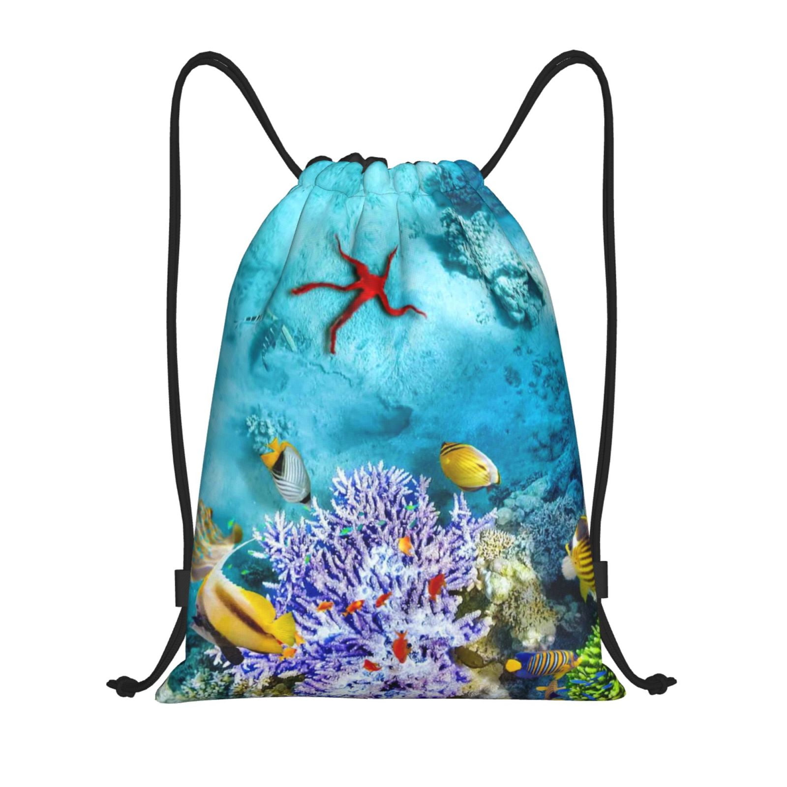 Bingfone Corals And Tropical Fish Drawstrings Backpacks Bags For Men ...