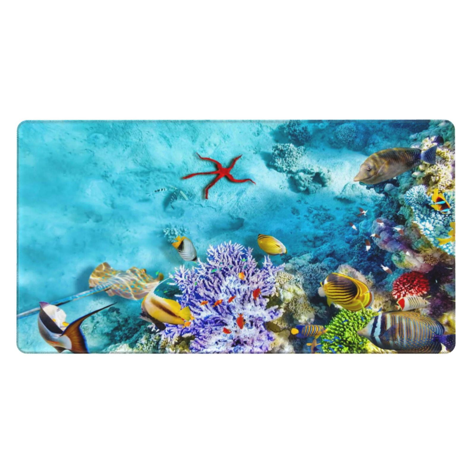 Bingfone Corals And Tropical Fish Large Gaming Mouse Pad,Extended Desk ...