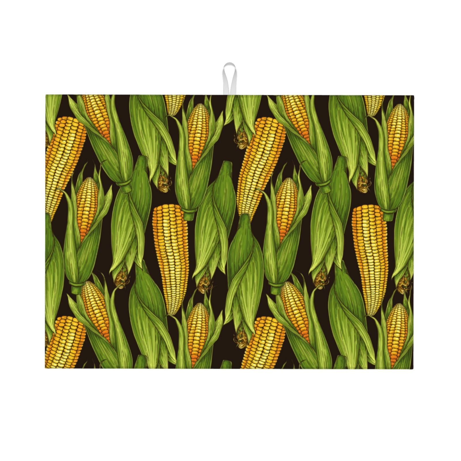 Bingfone Corn 2 ,18" x 24"Dish Drying Mat for Kitchen Counter,Ultra ...