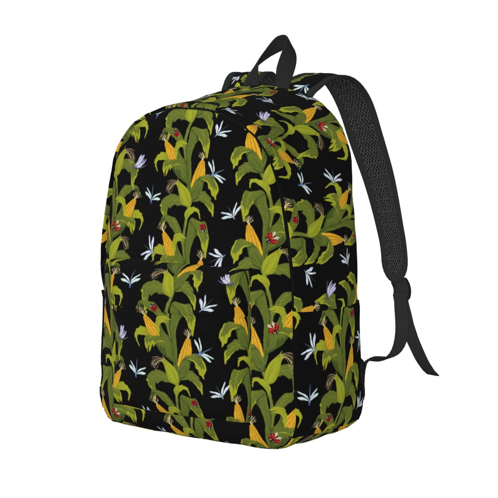 Bingfone Corn And Dragonflies Print Canvas College Laptop Backpack ...
