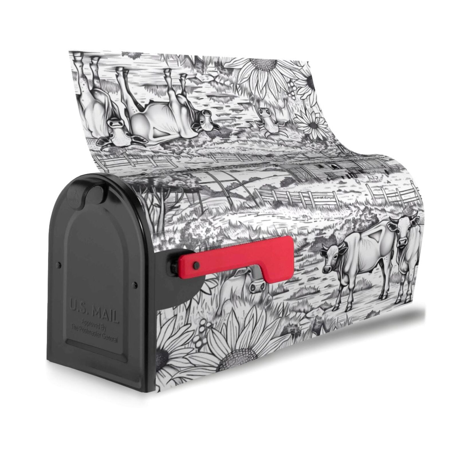 Bingfone Country Farm Scene Magnetic Mailbox Cover Standard Size for ...