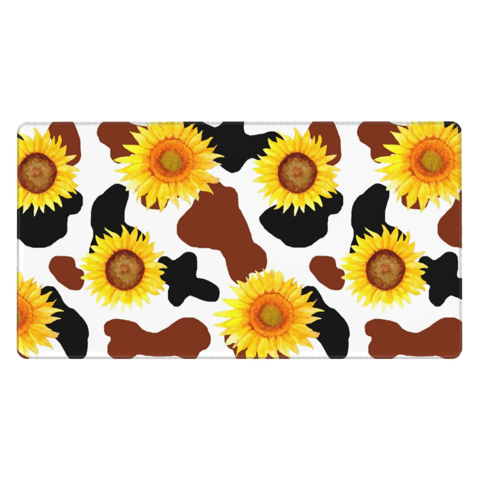 Bingfone Cow Print Sunflower Large Gaming Mouse Pad,Extended Desk ...